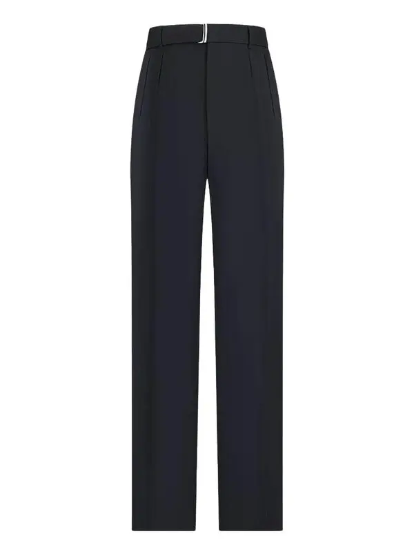 Tagliatore Belted Pleated Trousers - Blue