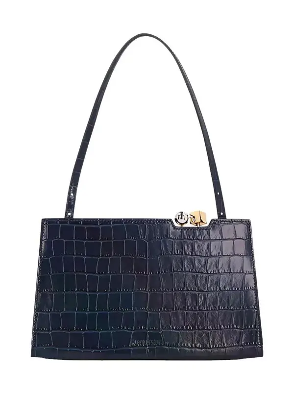 Jacquemus Le Salon Croc-effect Shoulder Bag - Blue