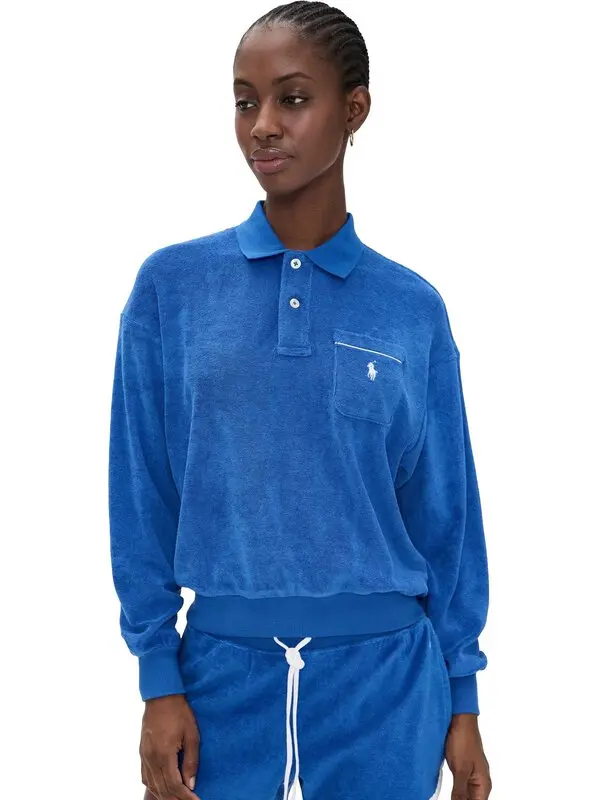 Polo Ralph Lauren Terry Polo Top - Gala Blue