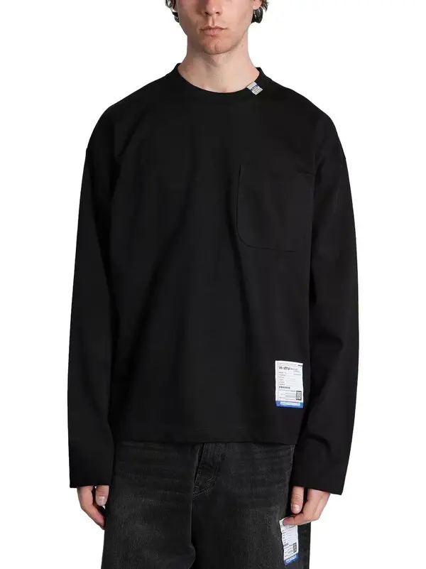 Mihara Yasuhiro Pocket-detail Logo-patch Sweater - Black