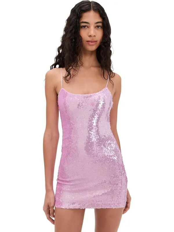 RUNAWAY THE LABEL Sindy Sequin Mini Dress - Musk