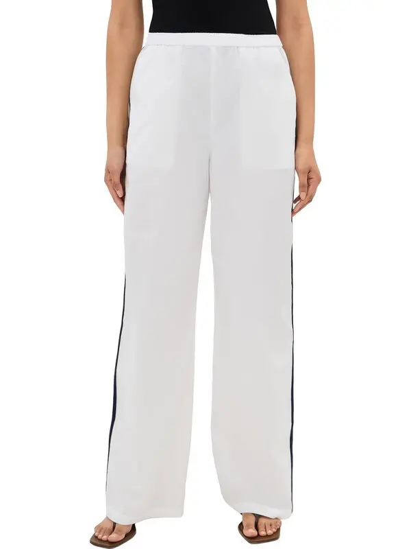 LE BOP Coley Poplin Pants - White