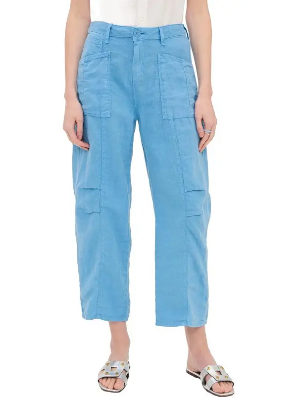 L'Agence Cody Rodeo Linen Trousers - Allure Blue