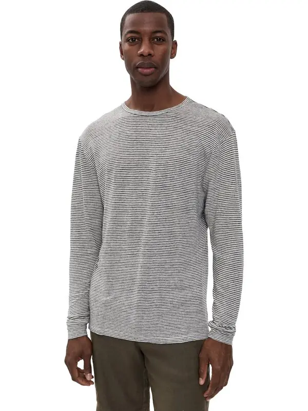 ALEX CRANE Linen Long Sleeve Sun Tee - Lines