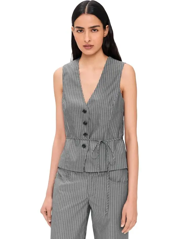 Rag & Bone Paulette Striped Poplin Vest - Salst