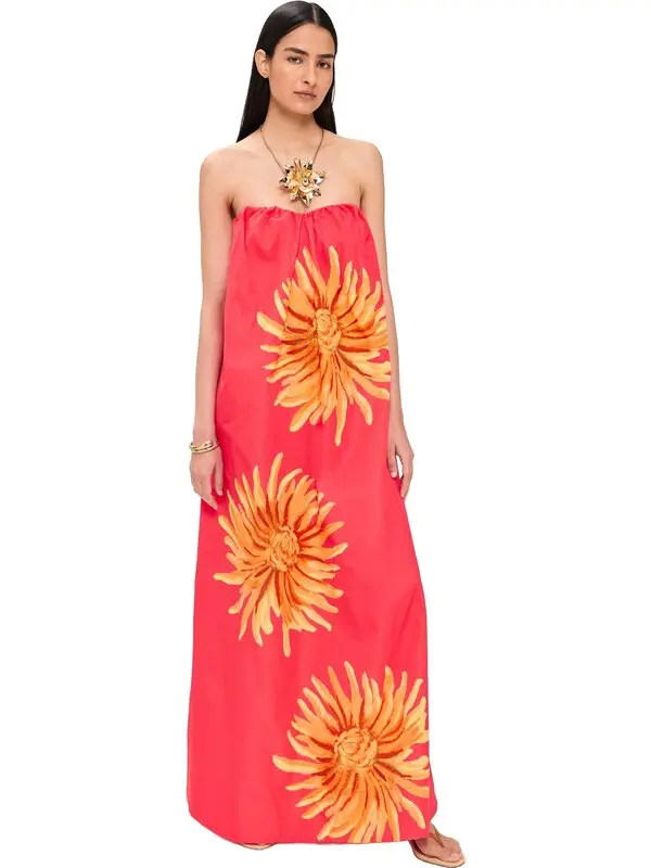 THE WOLF GANG Verona Maxi Dress - Rojo Sunflower