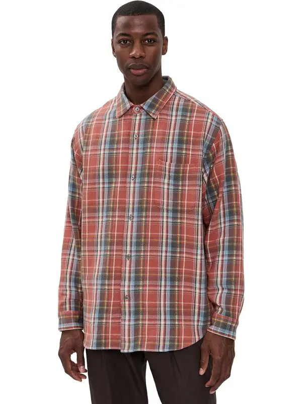 AARON LEVINE Sunburn Flannel - Brick Multi