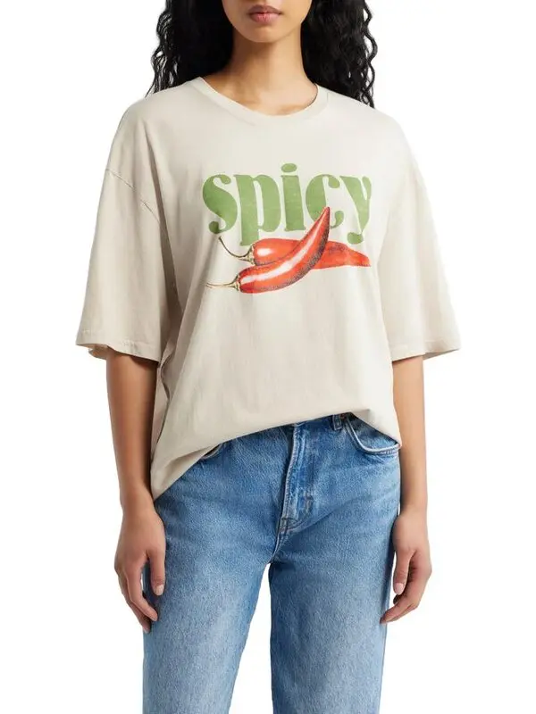 Junk Food Graphic T-shirt - Birch