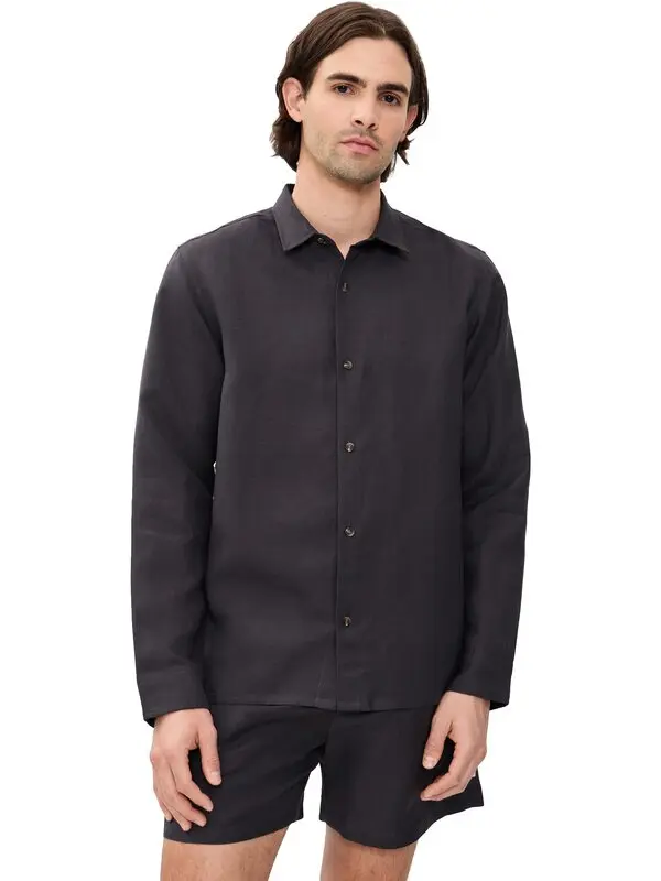 AUTO-REPLY Andrew Linen Shirt - Granite