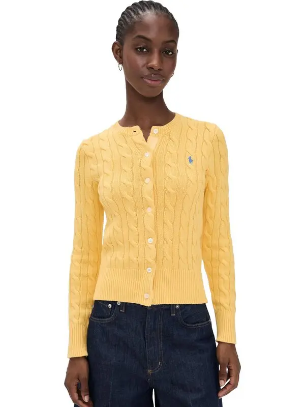Polo Ralph Lauren Cable Knit Cotton Cardigan - Beach Yello