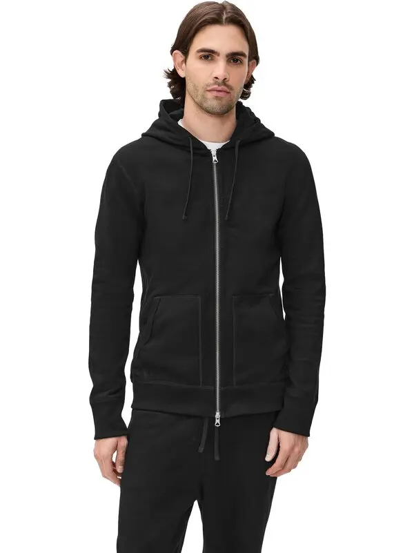 Reigning Champ Midweight Slim Zip Hoodie - Black