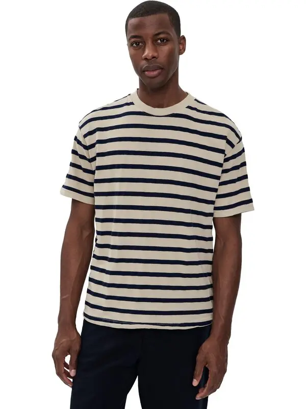 ASHER Enzo Stripe Tee - Bisque
