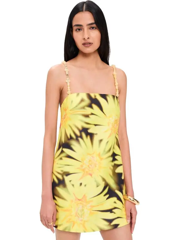 THE WOLF GANG Palma Mini Dress - Chocolate Sunflower