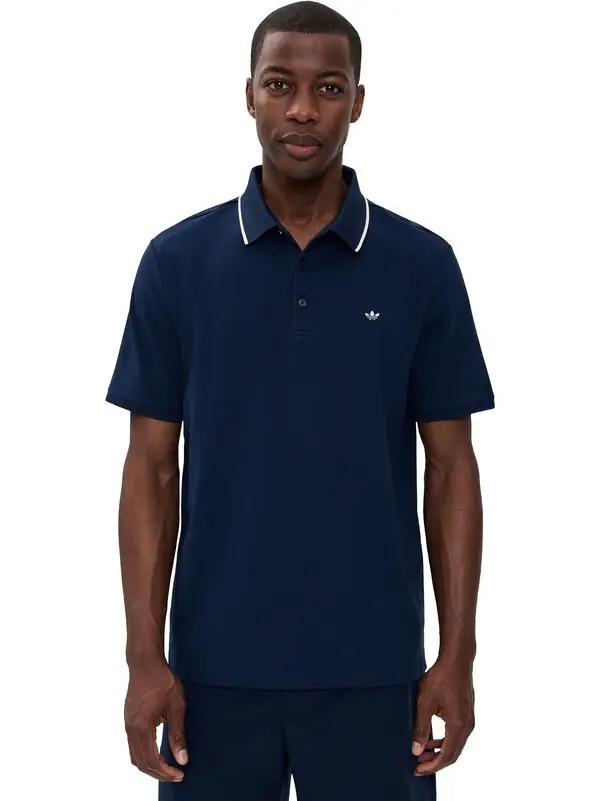 Adidas Originals Twistknit Trefoil Polo - Night Indigo/chalk White