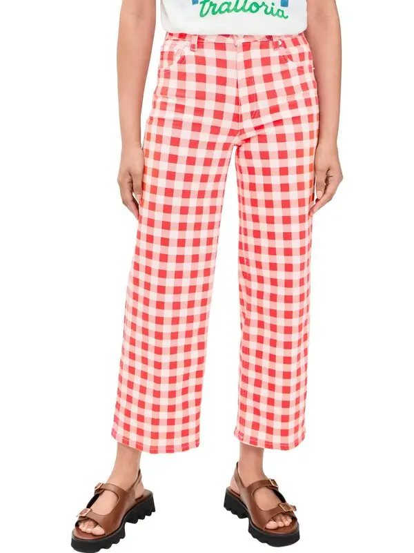 Rails Giadzy Getty Cropped Jeans - Tomato Gingham
