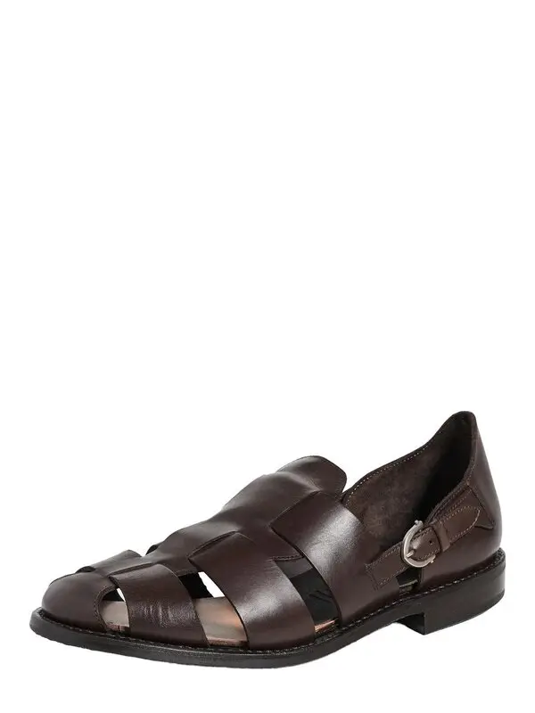 Allen Edmonds Leather Ravello Sandals - Dark Brown