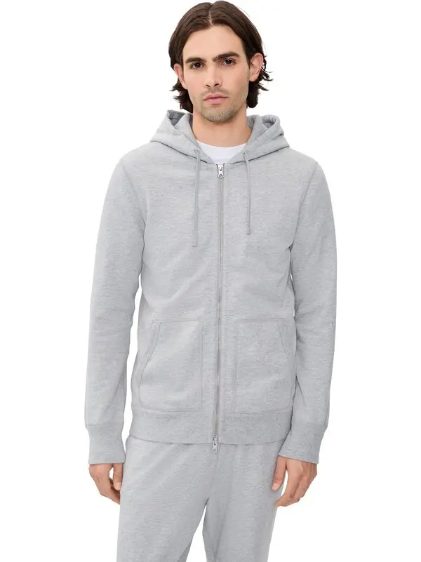 Reigning Champ Midweight Terry Slim Zip Hoodie - Hgrey