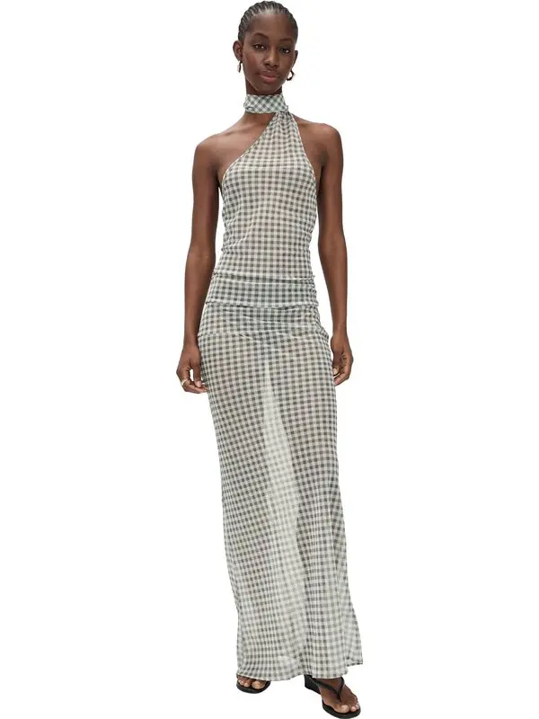 Lioness Lux Maxi Dress - Sky Check