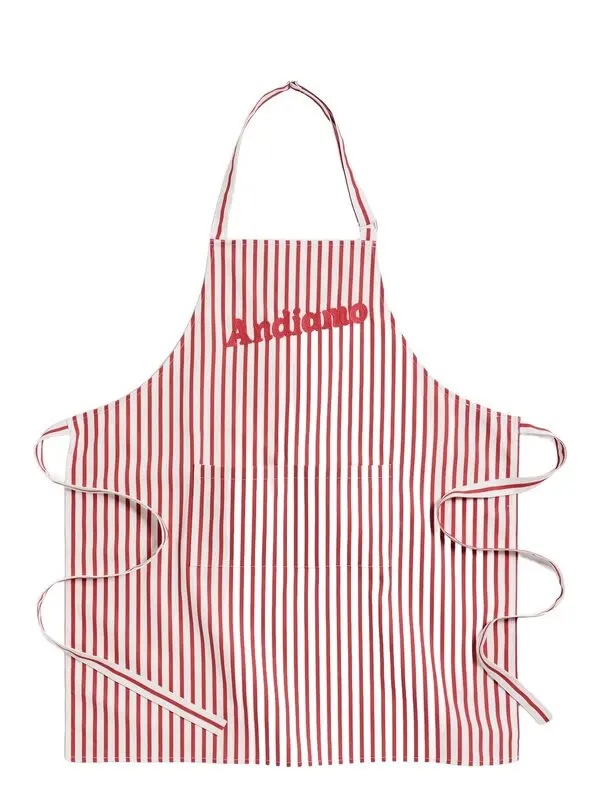 Rails X Giadzy Andiamo Apron In Red Stripe - Ravello Stripe