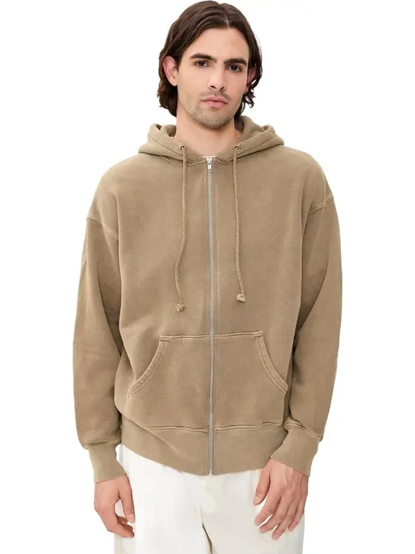 ASHER Isaac Zip Hoodie - Vintage Mushroom