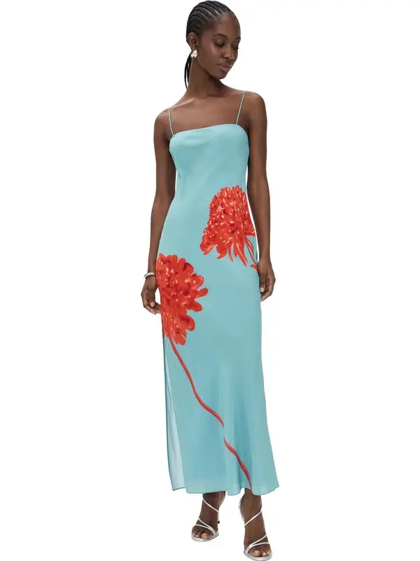 SIR. Amelie Silk Slip Dress - Flore