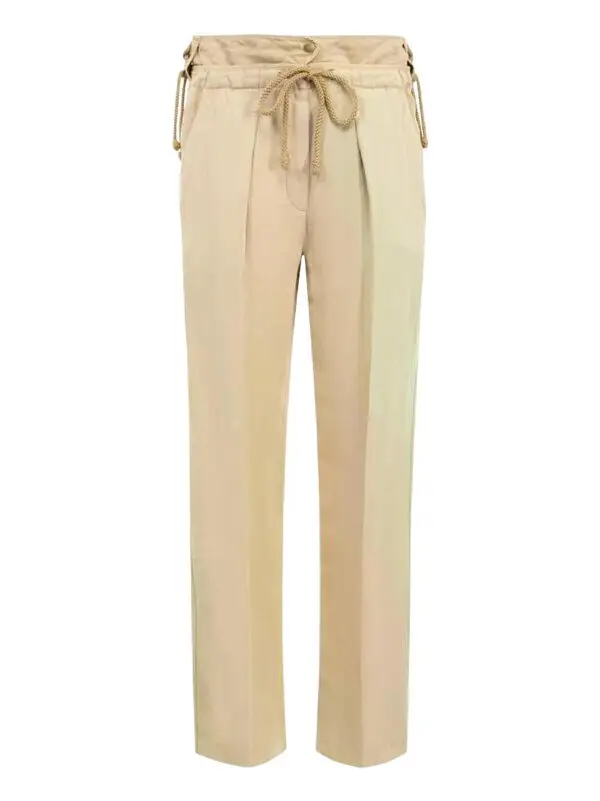 Isabel Marant Lace-up Straight-leg Trousers - Neutrals