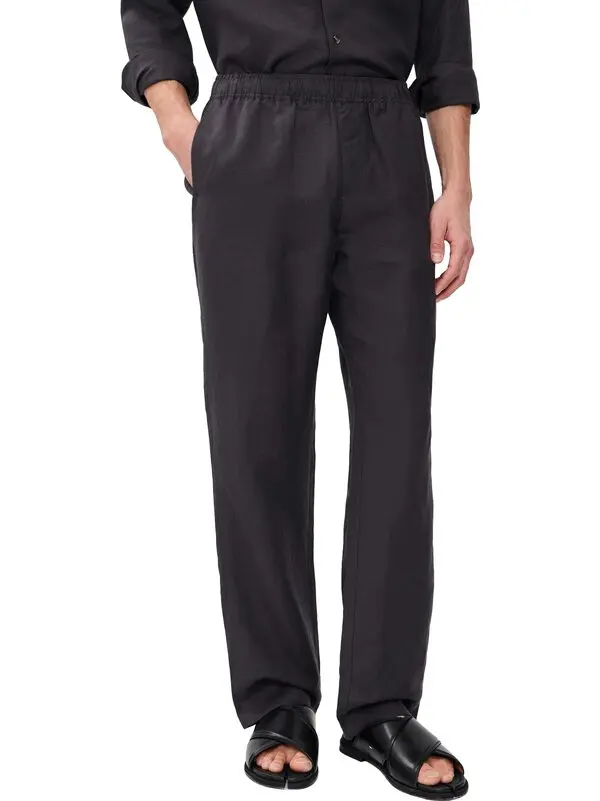 AUTO-REPLY Linen Blend Pants - Granite