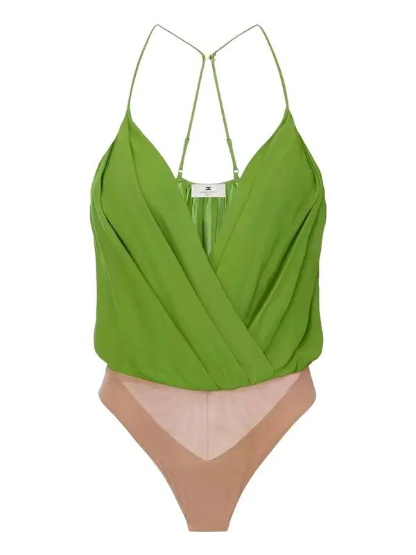 Elisabetta Franchi V-neck Bodysuit - Green