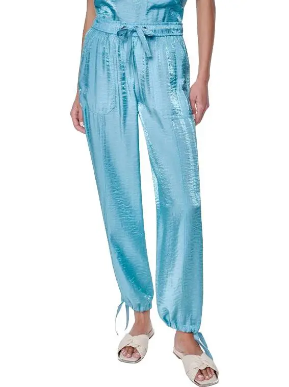 Dkny Tied Cuff Crinkled Ankle Pants - Cameo Blue