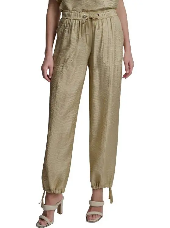 Dkny Tied Cuff Crinkled Ankle Pants - Mojave Desert