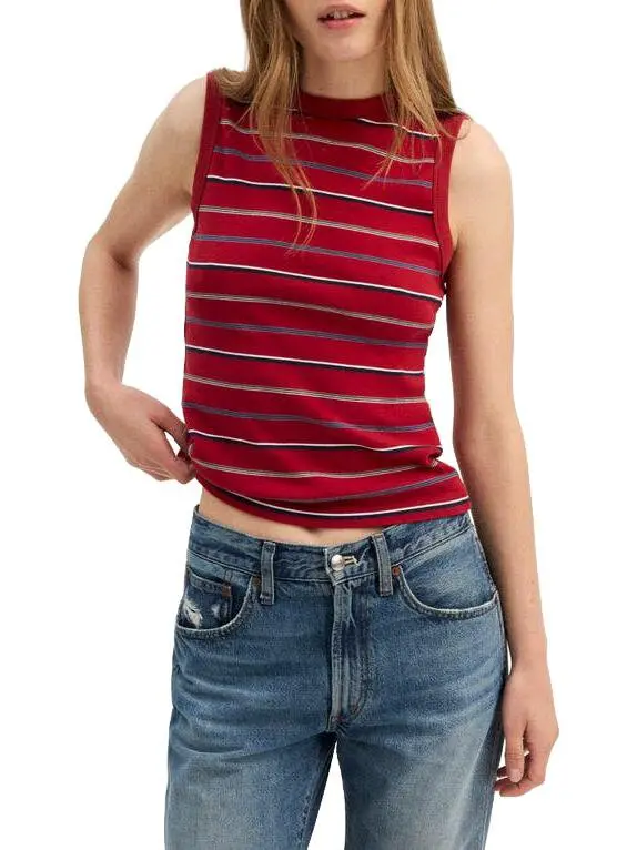 Madewell Compact Cotton Shell Tank - Barn Red