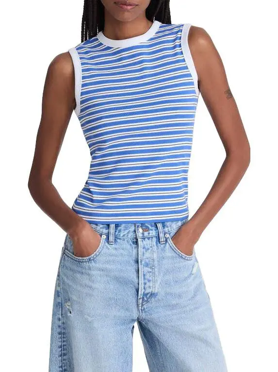 Madewell Compact Cotton Shell Tank - Retro Blue