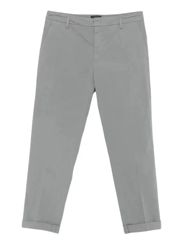 DONDUP Pressed-crease Turned-up Trousers - Grey