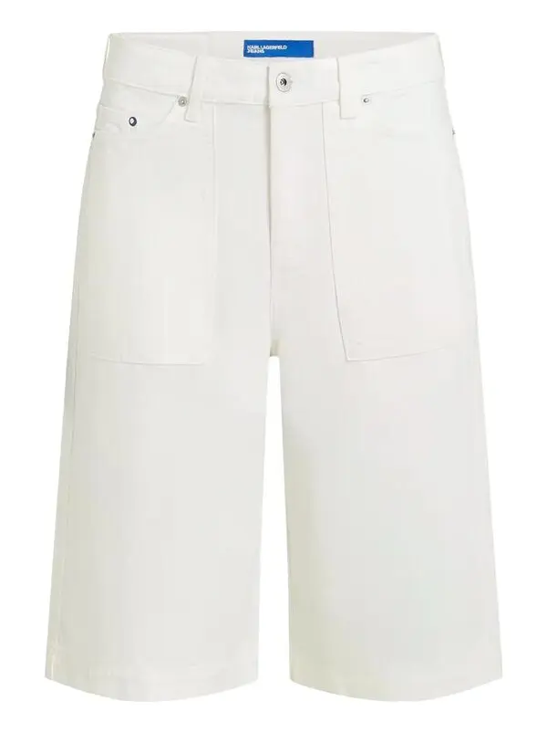 Karl Lagerfeld Denim Bermuda Shorts - Neutrals