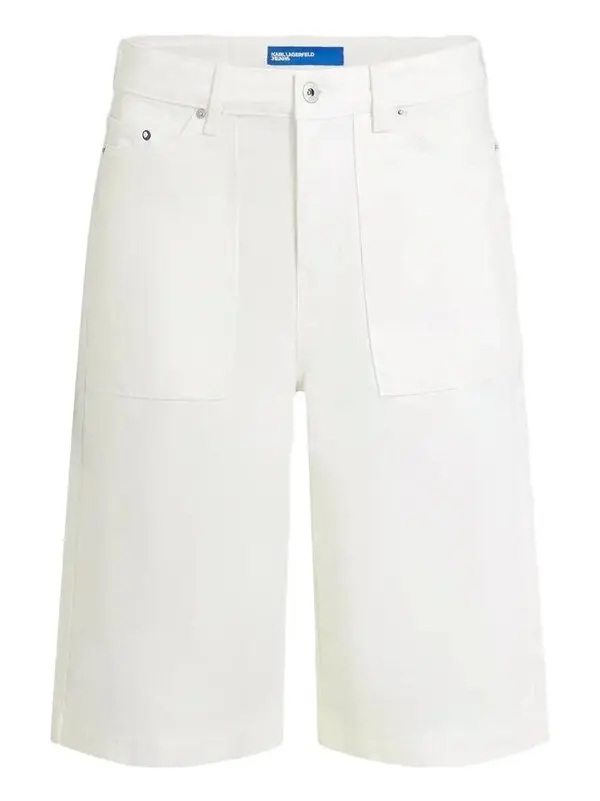 Karl Lagerfeld Denim Bermuda Shorts - Neutrals