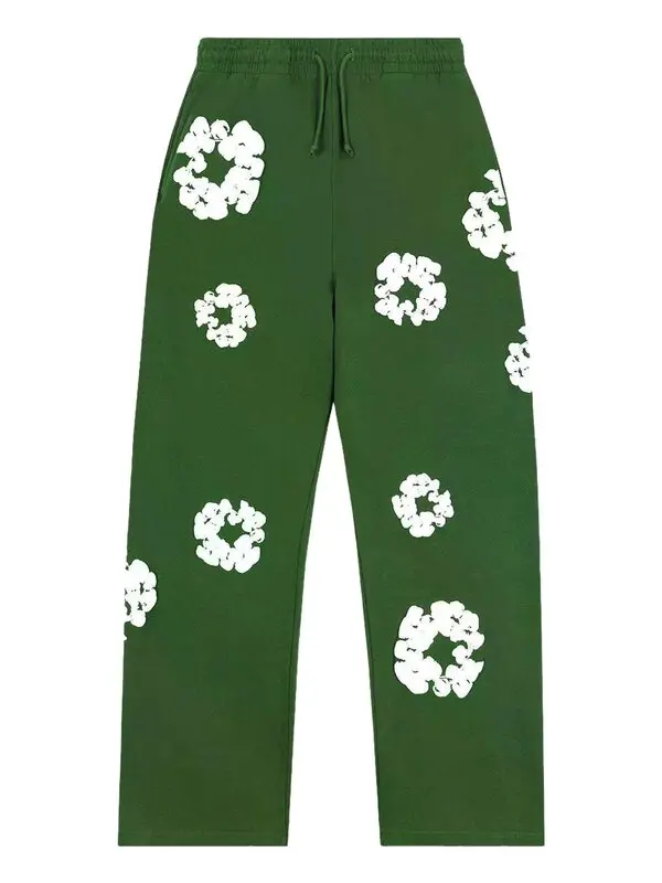 DENIM TEARS Wreath-print Track Pants - Green