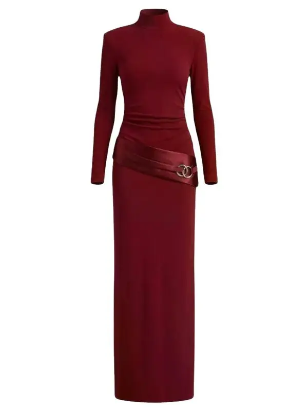 NAFSIKA SKOURTI Shiza Ford Ruched Dress - Red
