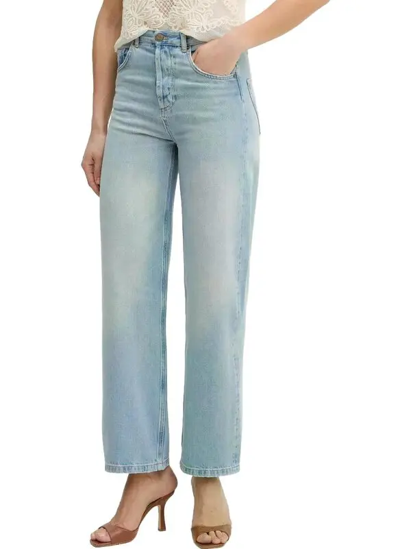 TWINSET Logo-patch Straight-leg Jeans - Blue