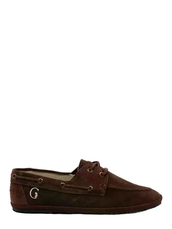 GONDOLINA Forcola Suede Boat Shoes - Brown