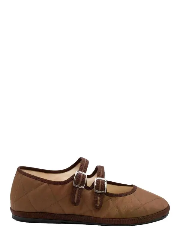 GONDOLINA Acqua Alta Quilted Ballet Flats - Brown
