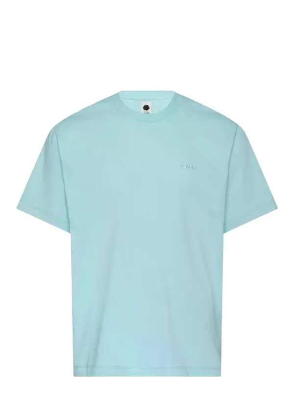 VOWELS Logo-embroidered T-shirt - Blue