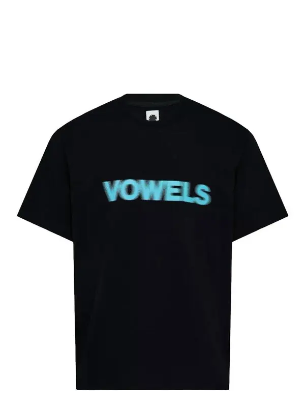 VOWELS Blur Logo-print T-shirt - Black