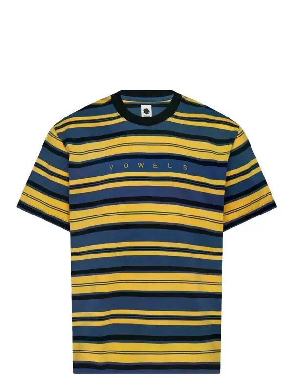 VOWELS Striped Short-sleeve T-shirt - Black