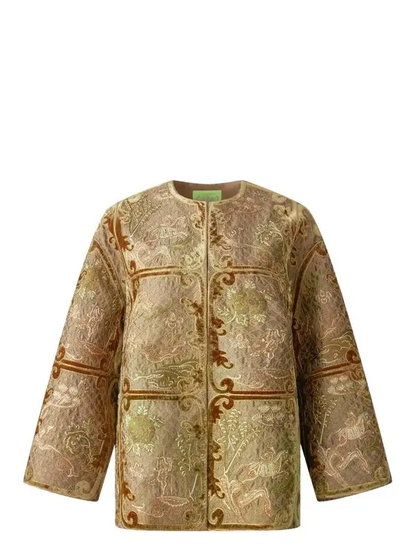 Shanghai Tang Embroidered Jacket - Brown