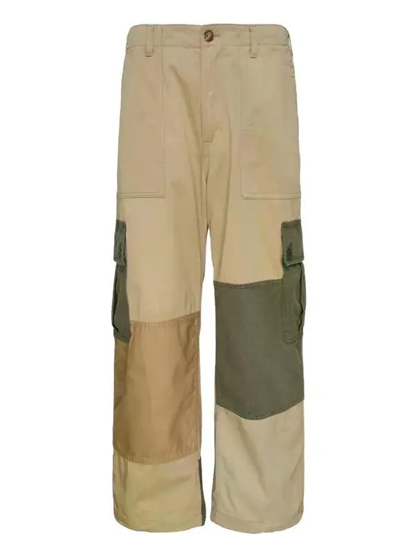 Comme Des Garçons Patchwork Cotton Cargo Pants - Neutrals