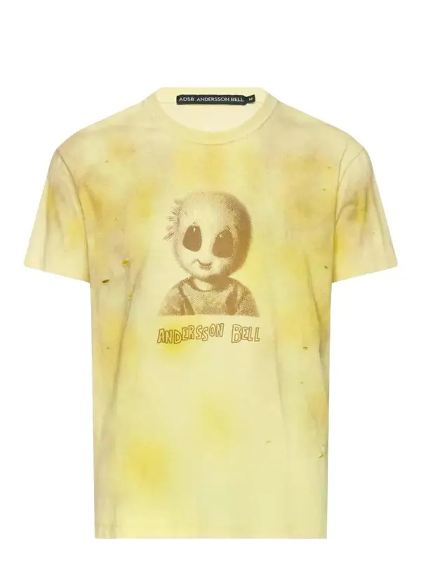 Andersson Bell Alien Machinery Cotton T-shirt - Yellow