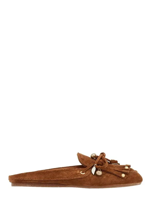 ANCIENT GREEK SANDALS Rota Suede Mules - Rust