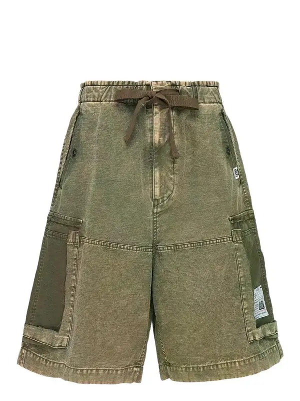 Mihara Yasuhiro Paneled Cargo Shorts - Green