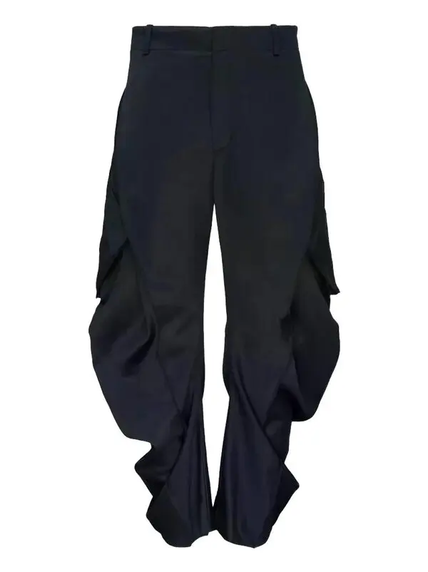 JIYONGKIM Multi-pocket Draped Cargo Pants - Black