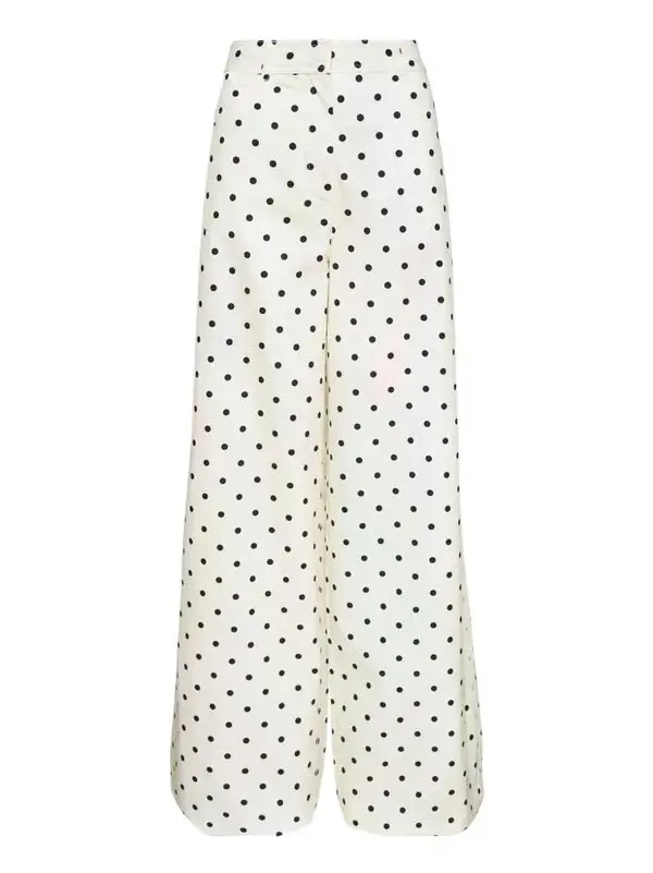 MSGM Polka-dot Trousers - White